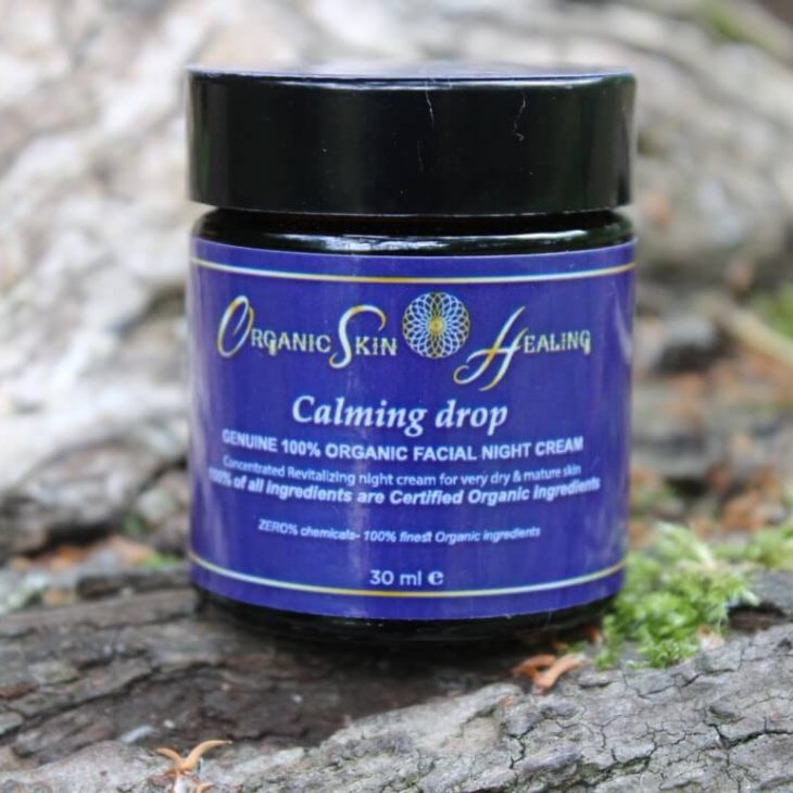CALMING DROP facial night cream - Organic Skin Healing
